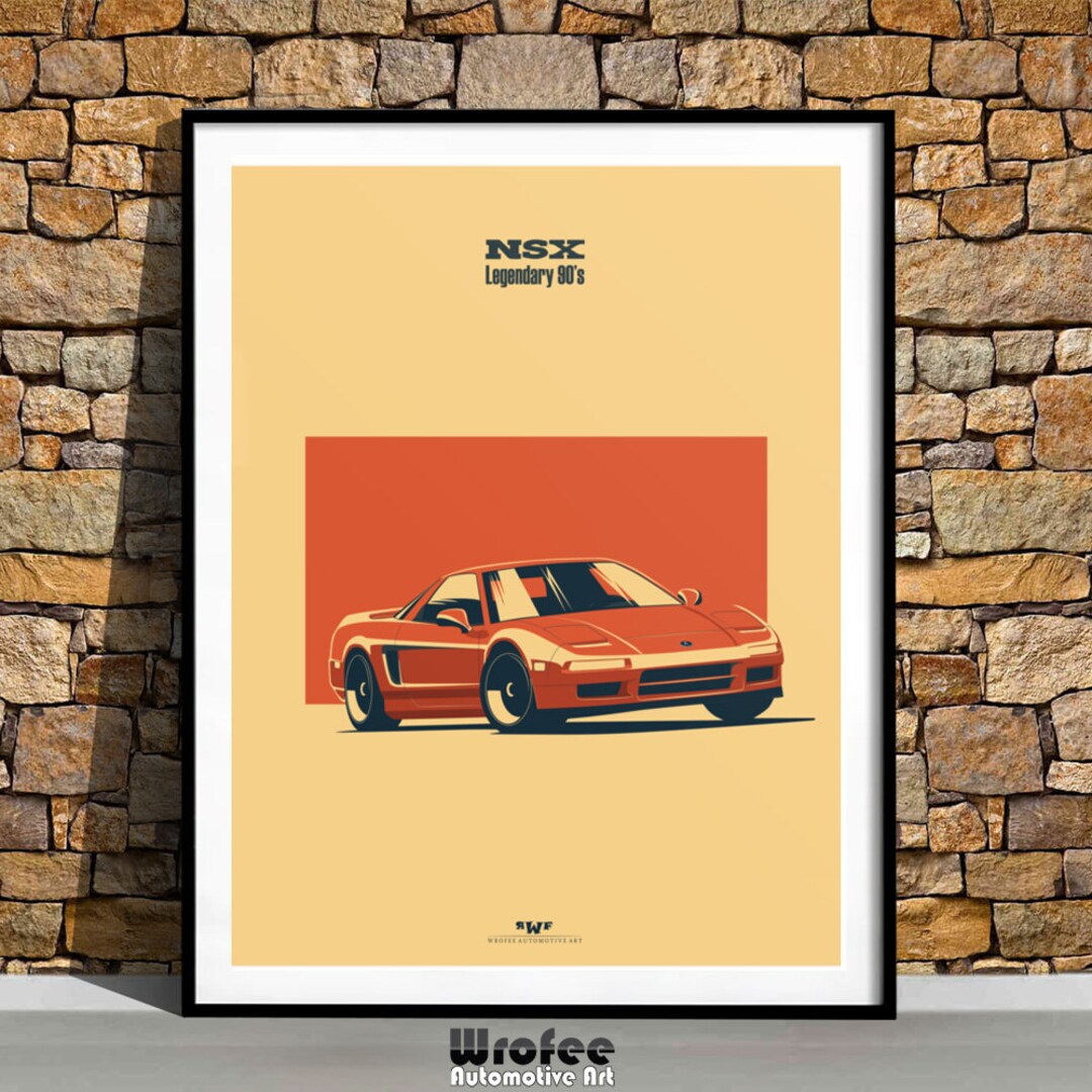 Honda Acura NSX JDM Vintage Car Poster Wall Art Decor Print - Etsy