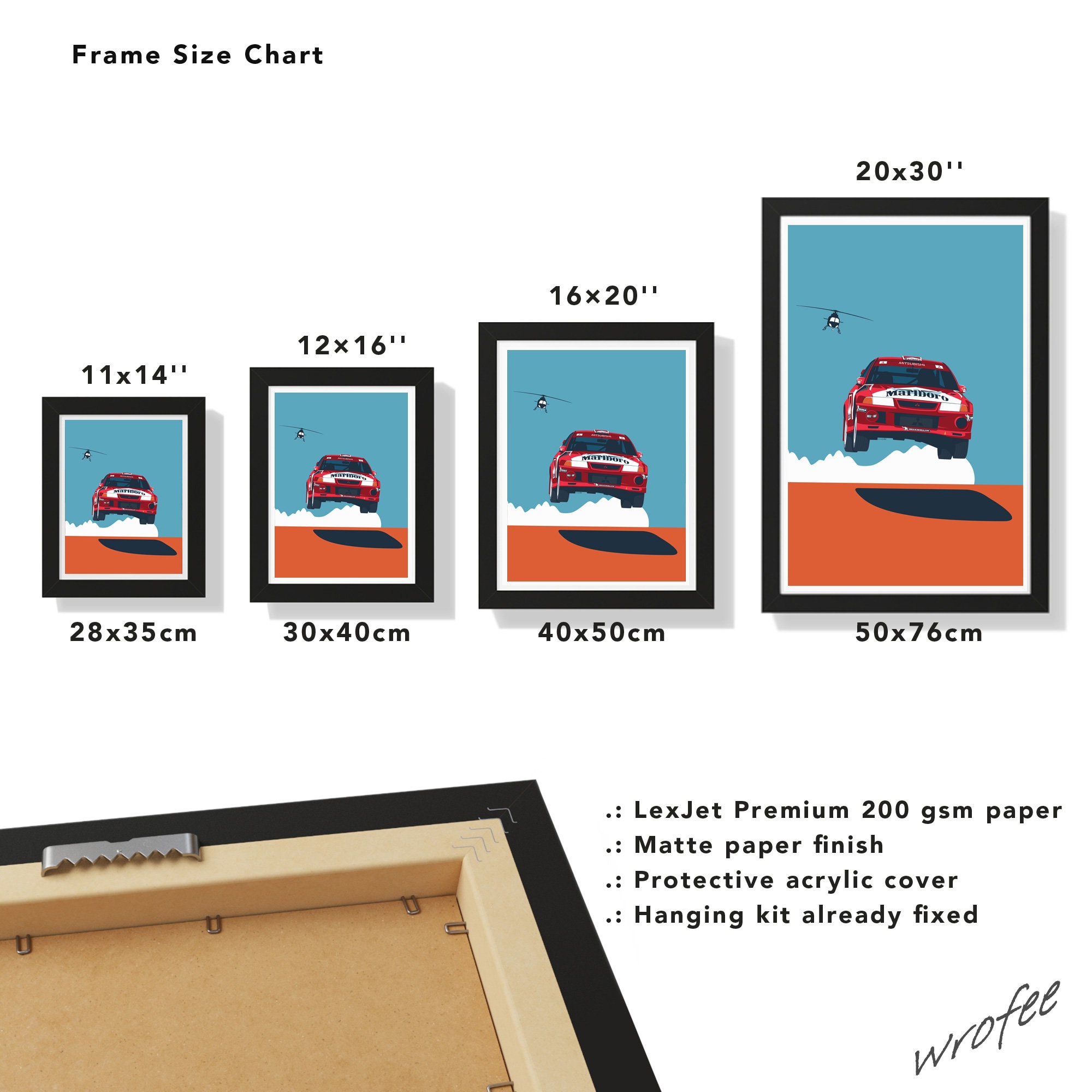 Lancer Evo 6 Vintage Rally Car Poster, Tommi Mäkinen's Car Wall Art ...