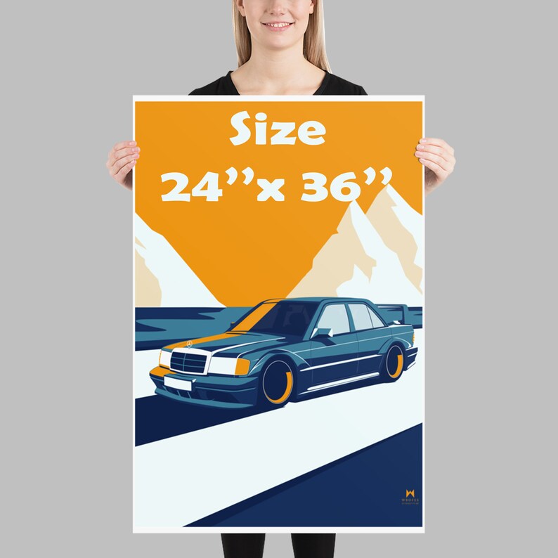 Retro Mercedes W201 EVO 2 Poster W201 AMG Vintage Car - Etsy