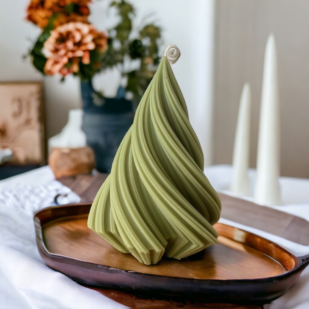 Twisted Handmade Candle Swirl Tree Candle Home Decor Decorative Natural ...