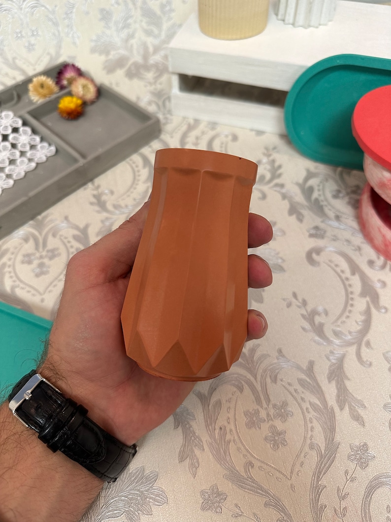 Handmade Jesmonite Vase BASIC COLLECTION Vase Gift Deco Home Decor Gift ...