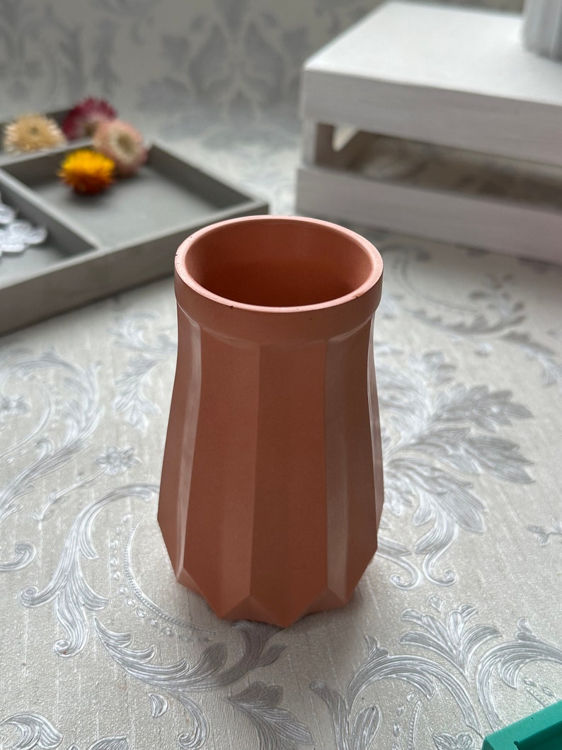 Handmade Jesmonite Vase BASIC COLLECTION Vase Gift Deco Home Decor Gift ...