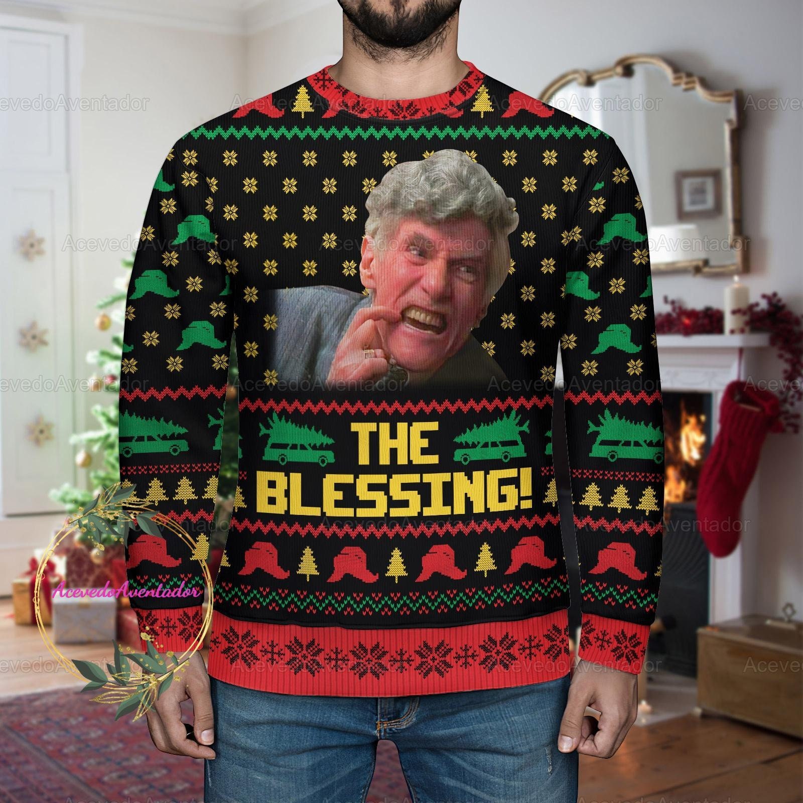 Christmas Uncle Lewis Sweater, Lewis Sweater sold by DalCarter | SKU ...