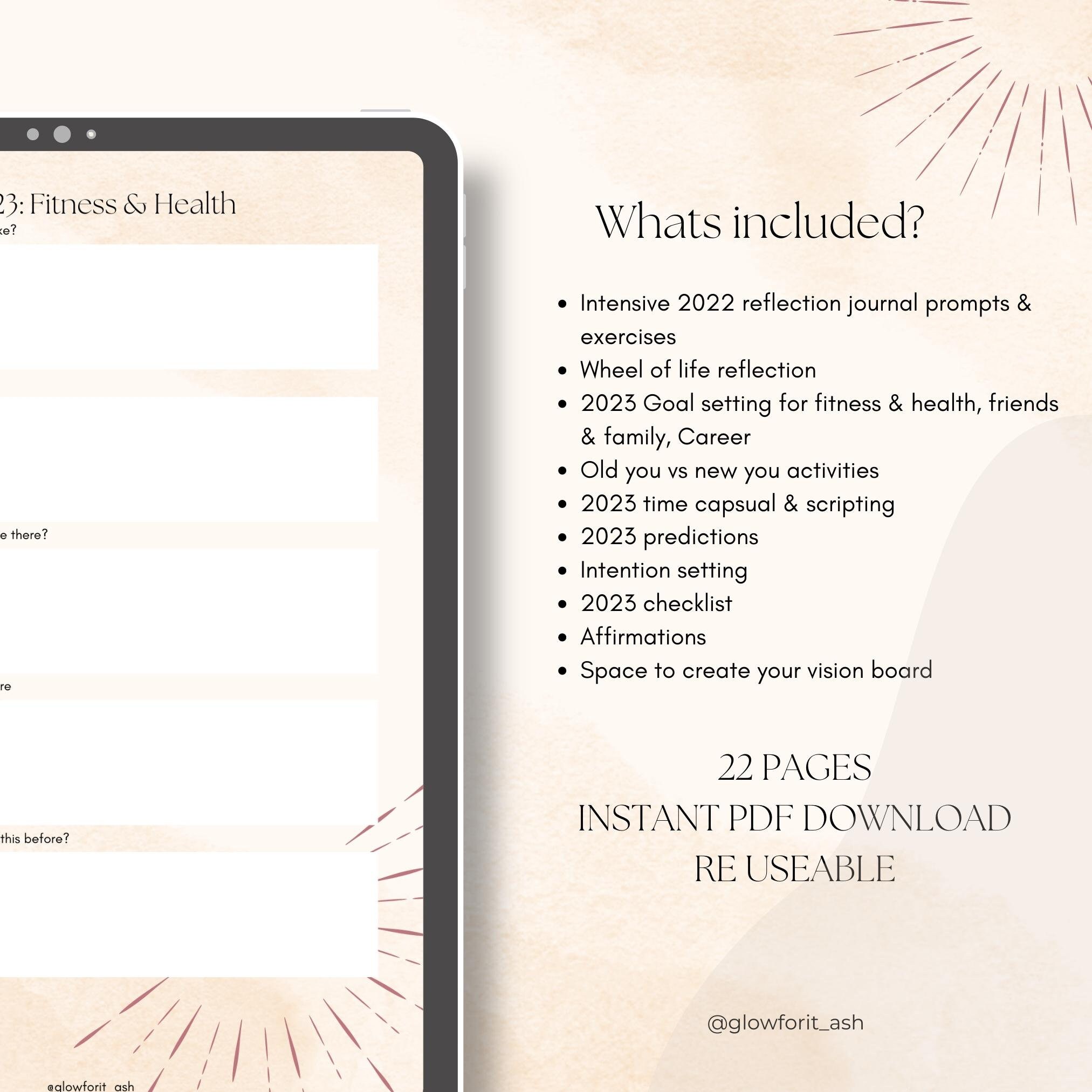 2022 Reflection 2023 Goal Setting and Manifestation Bundle. - Etsy ...