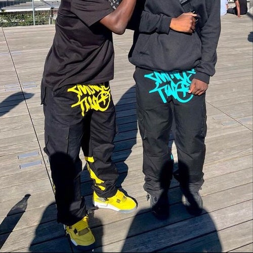 Streetwear Pockets Cargo Pants High Waist Straight Joggers Etsy