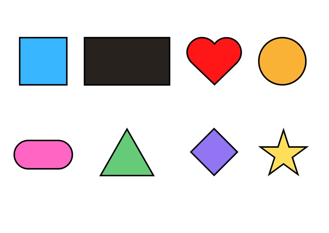 Colored Shape Matching Activity Digital Download - Etsy