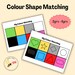 Colored Shape Matching Activity Digital Download - Etsy