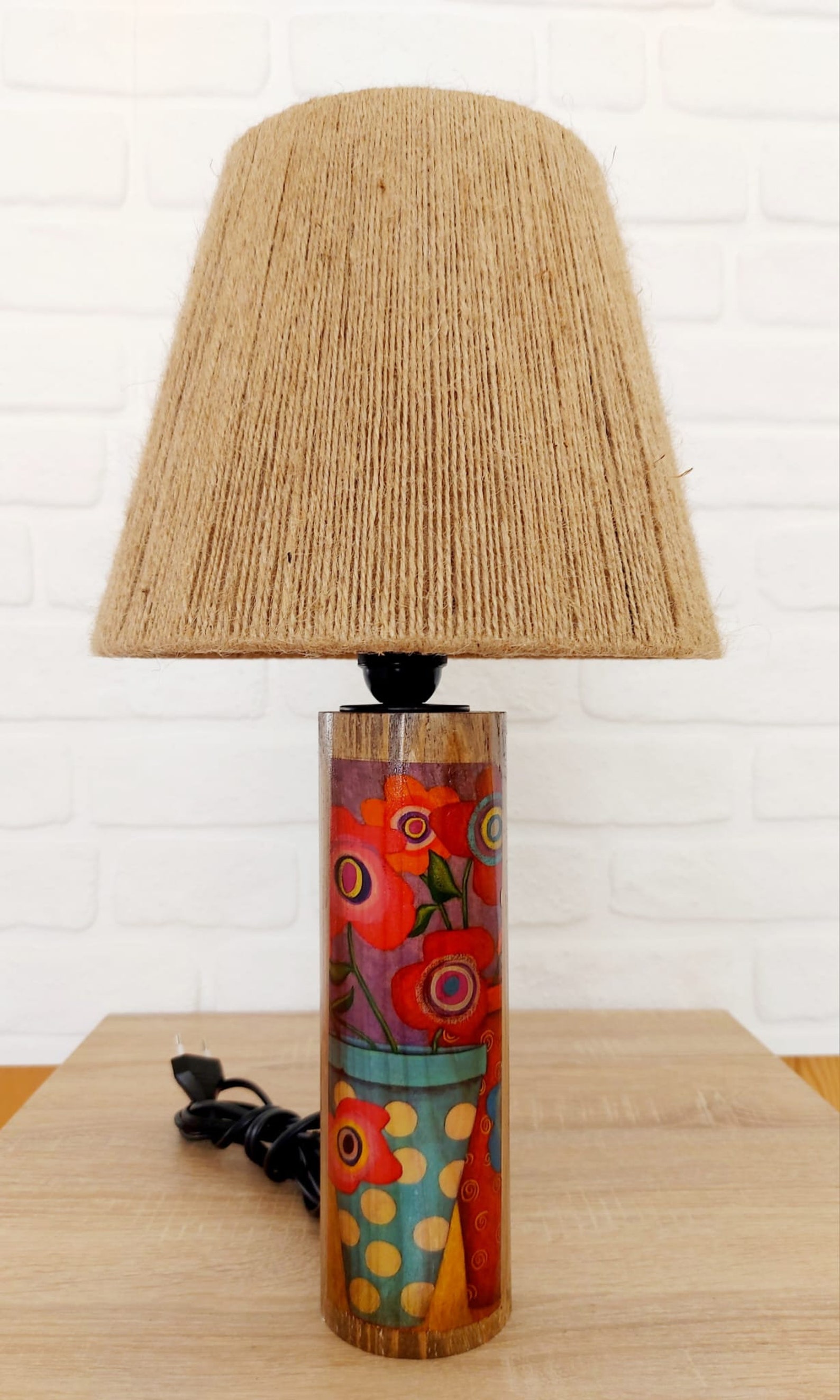 RETRO NOW FLOR Wooden Leg Lamp, Table Lamp, Wood Table Lamp, Bedside ...