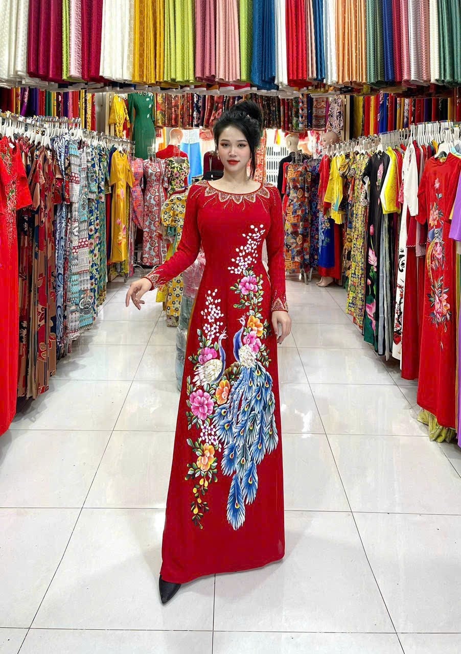 Pre-made Ao Dai Viet Nam Set of Hand-painted Ao Dai Model - Etsy
