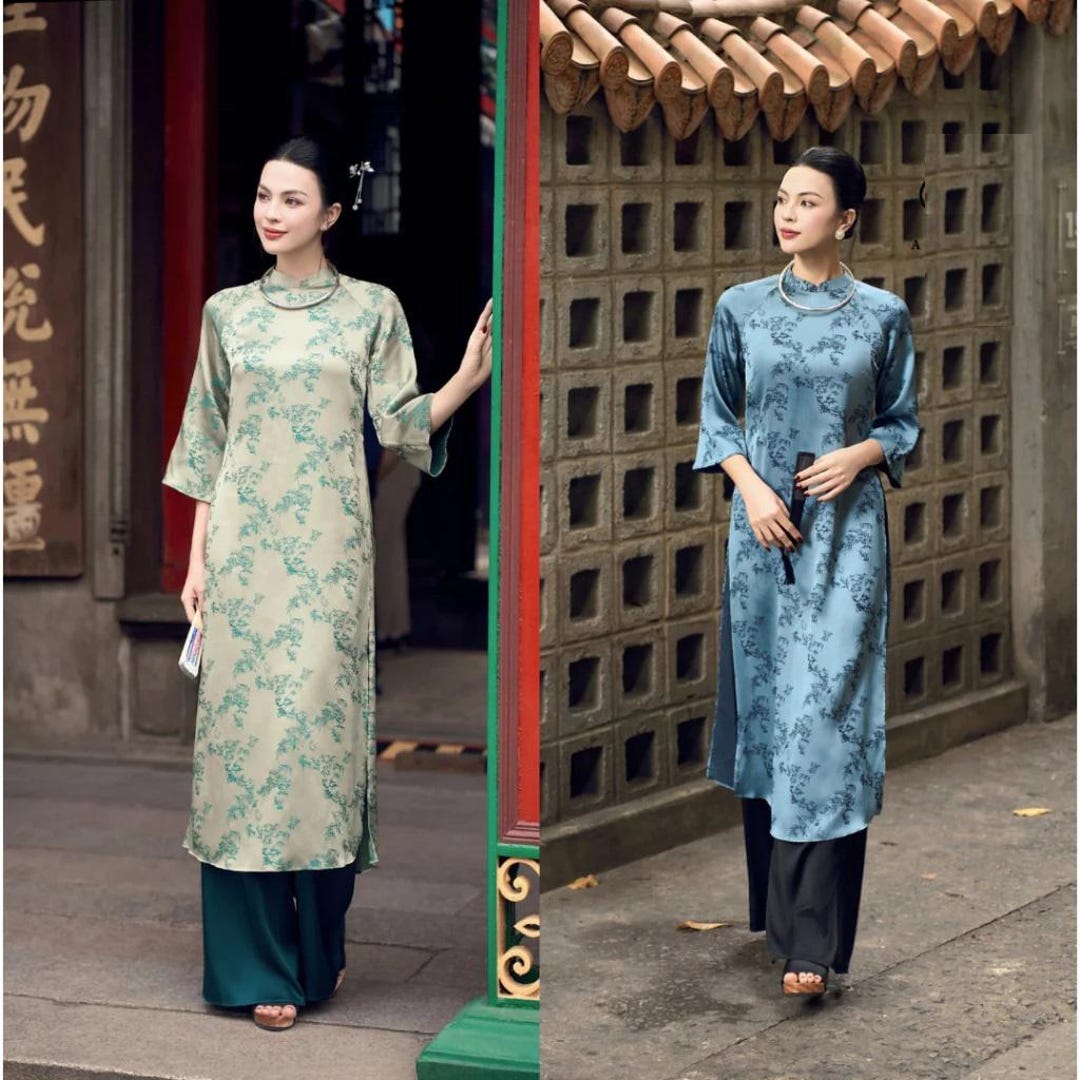 Lam Ngoc Modern Ao Dai – Elegant , Pre-made Vietnamese Dress, Soft ...