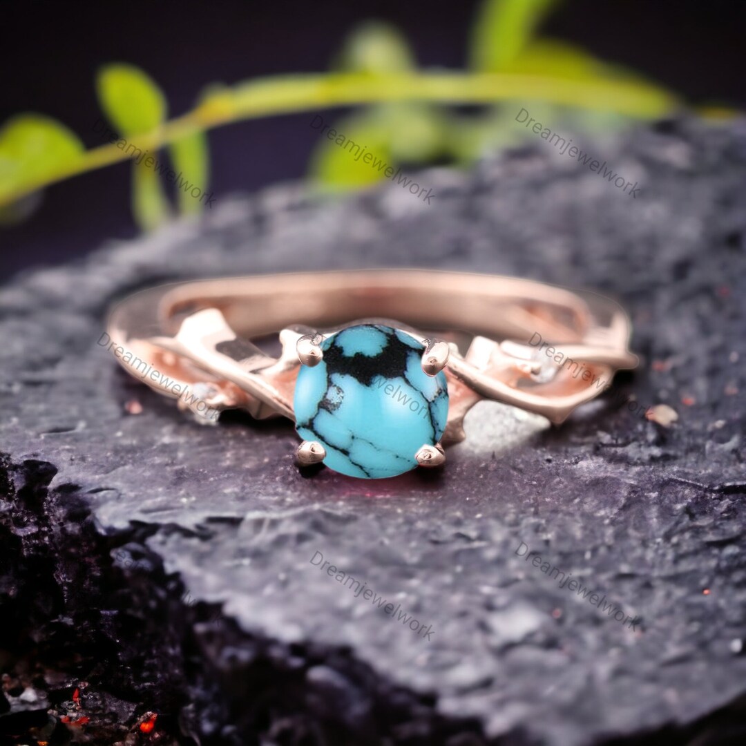 Elegant Turquoise Infinity Bridal Ring Art Deco Turquoise - Etsy