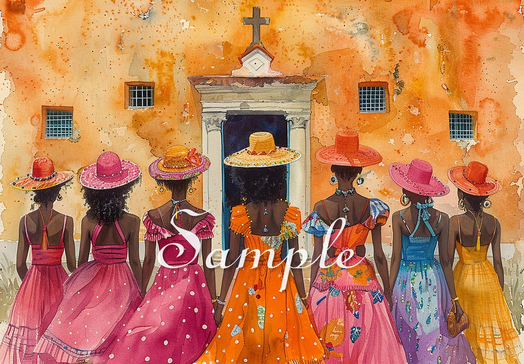African American Church Group Fabric Art Quilt Block: Faith ...