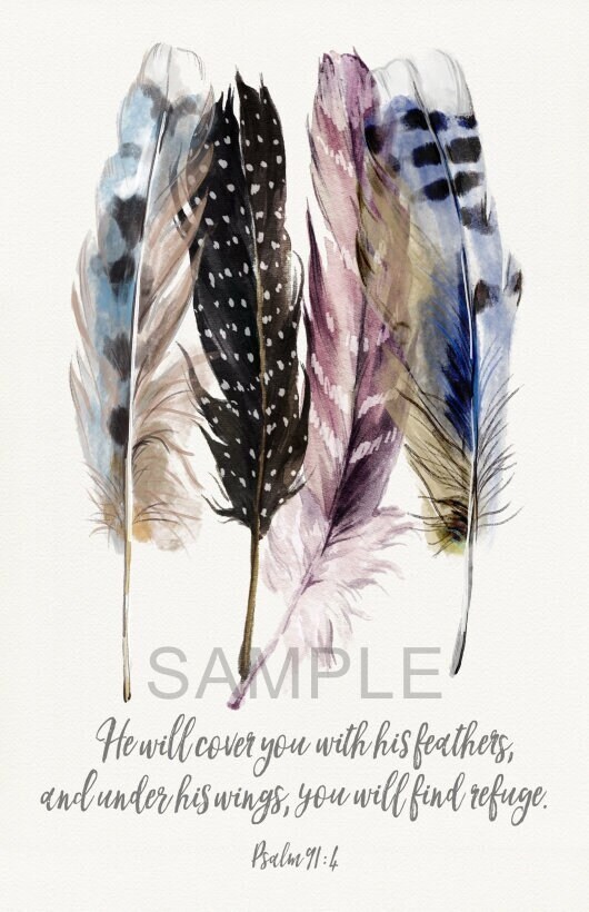 Fabric Art Quilt Block Bible Verse Feathers Cotton 0490 - Etsy