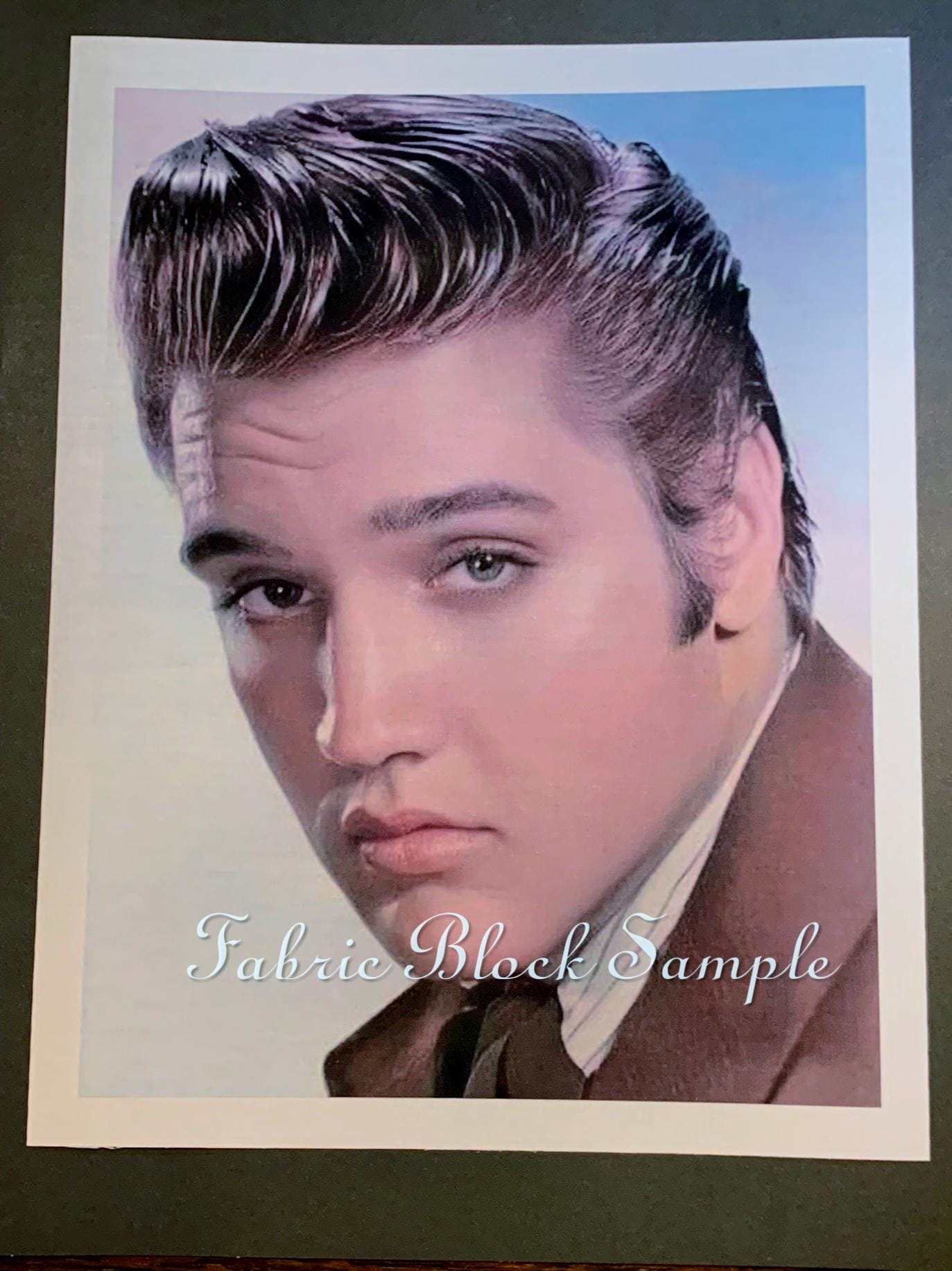 Elvis Presley - Fabric Art Quilt Block/panel - Rock & Roll - Cotton ...