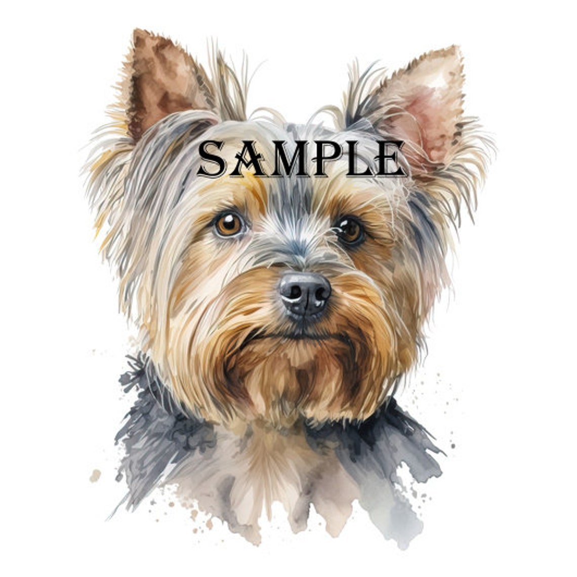 Fabric Art Quilt Block Yorkshire Terrier Watercolor Lot of - Etsy