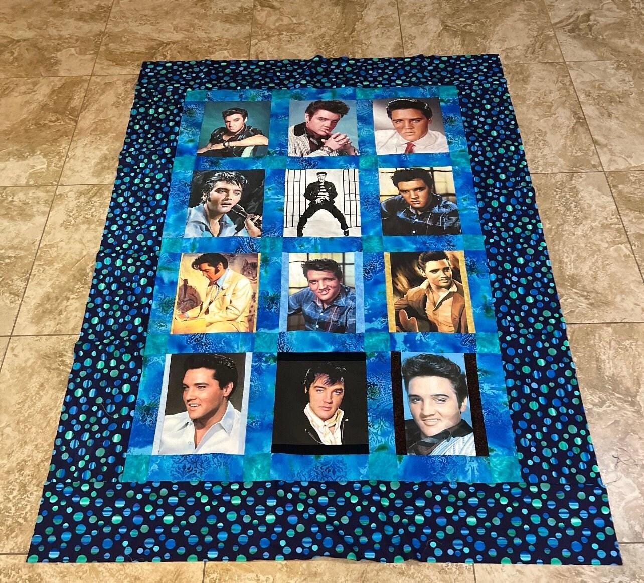 Elvis Presley- Fabric Art Quilt Block/panel - Rock & Roll - 7023 - Etsy
