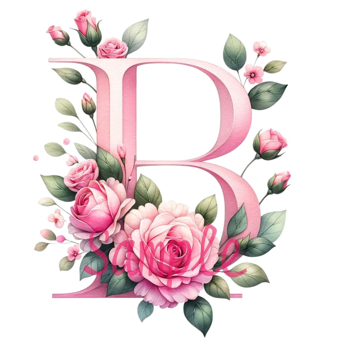 Pink Roses Initial Fabric Quilt Block: Shabby Chic Letter B - Etsy