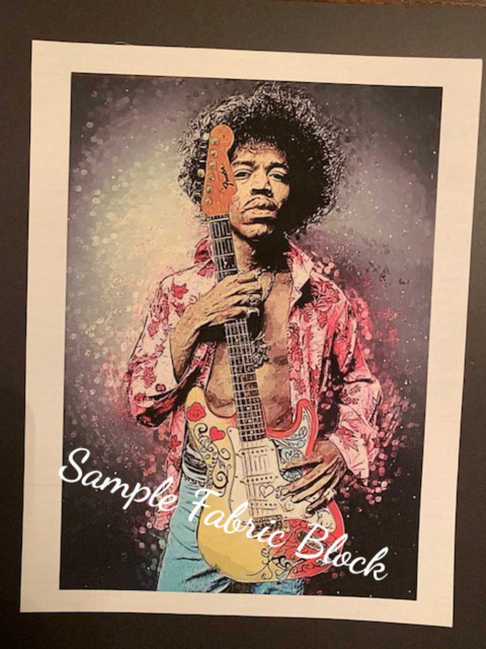 Fabric Art Quilt Block Jimi Hendrix Rock and Roll Cotton 4075 - Etsy