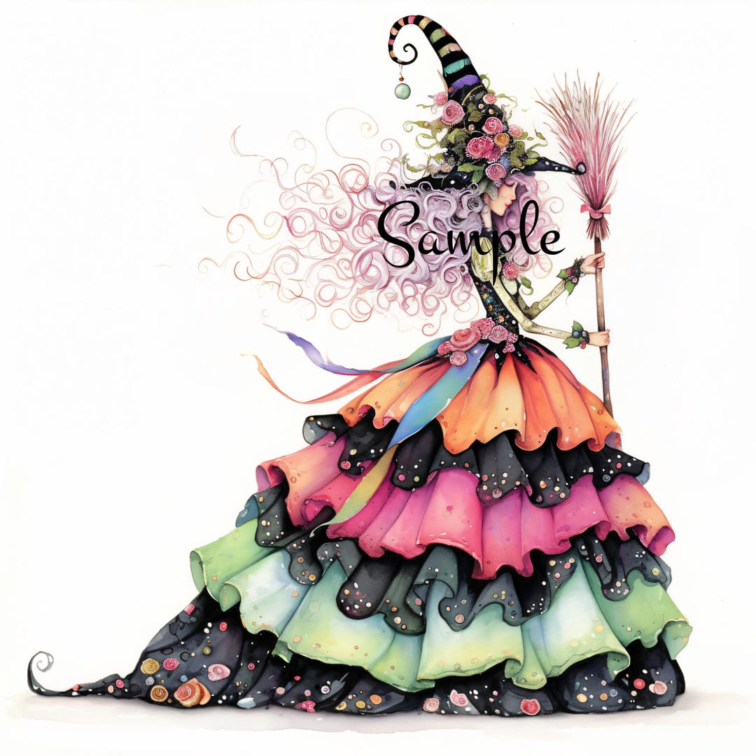 Witch Fabric Art Quilt Blocks: Whimsical - Craft Panels - Lot of 10 ...
