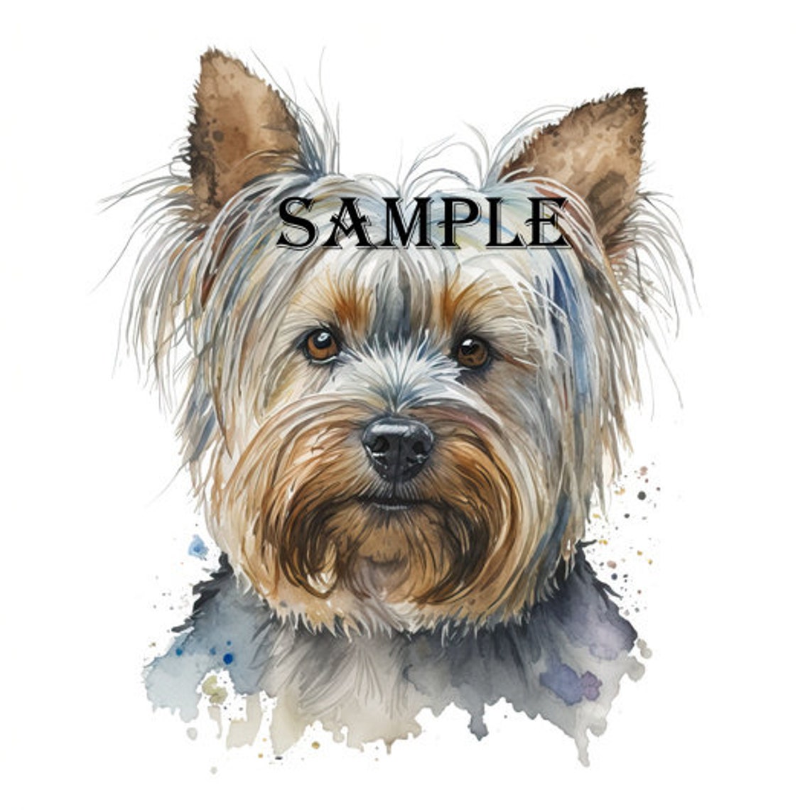 Fabric Art Quilt Block Yorkshire Terrier Watercolor Lot of - Etsy