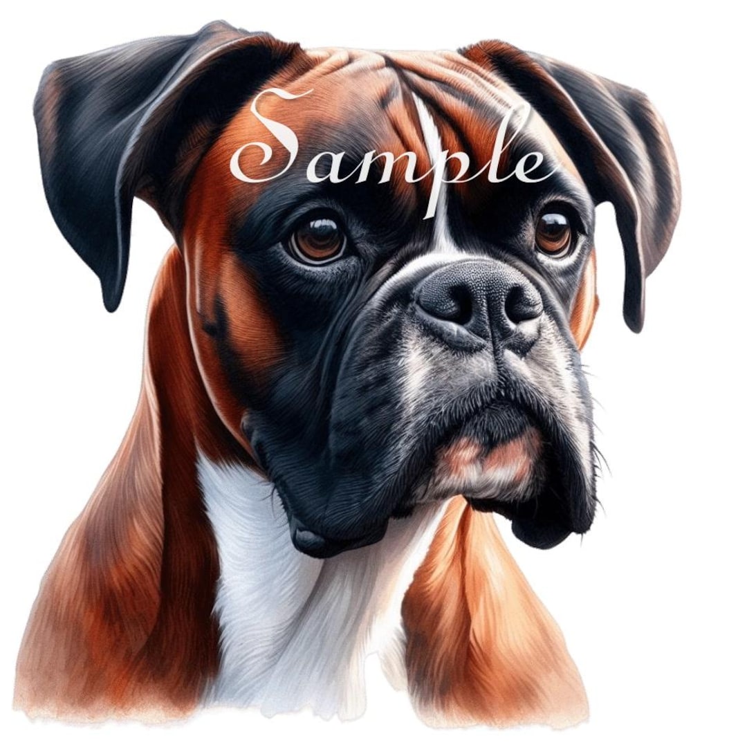 Boxer Fabric Art Quilt Block: Dog Breed Portrait, 8" X 10" - Etsy