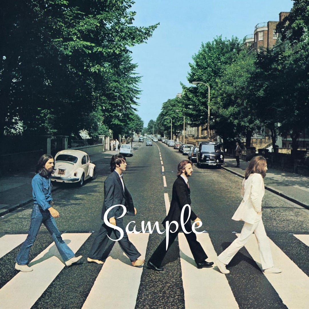The Beatles - Abbey Road - Fabric Art Quilt Block: 100% Cotton 8" X 8 ...