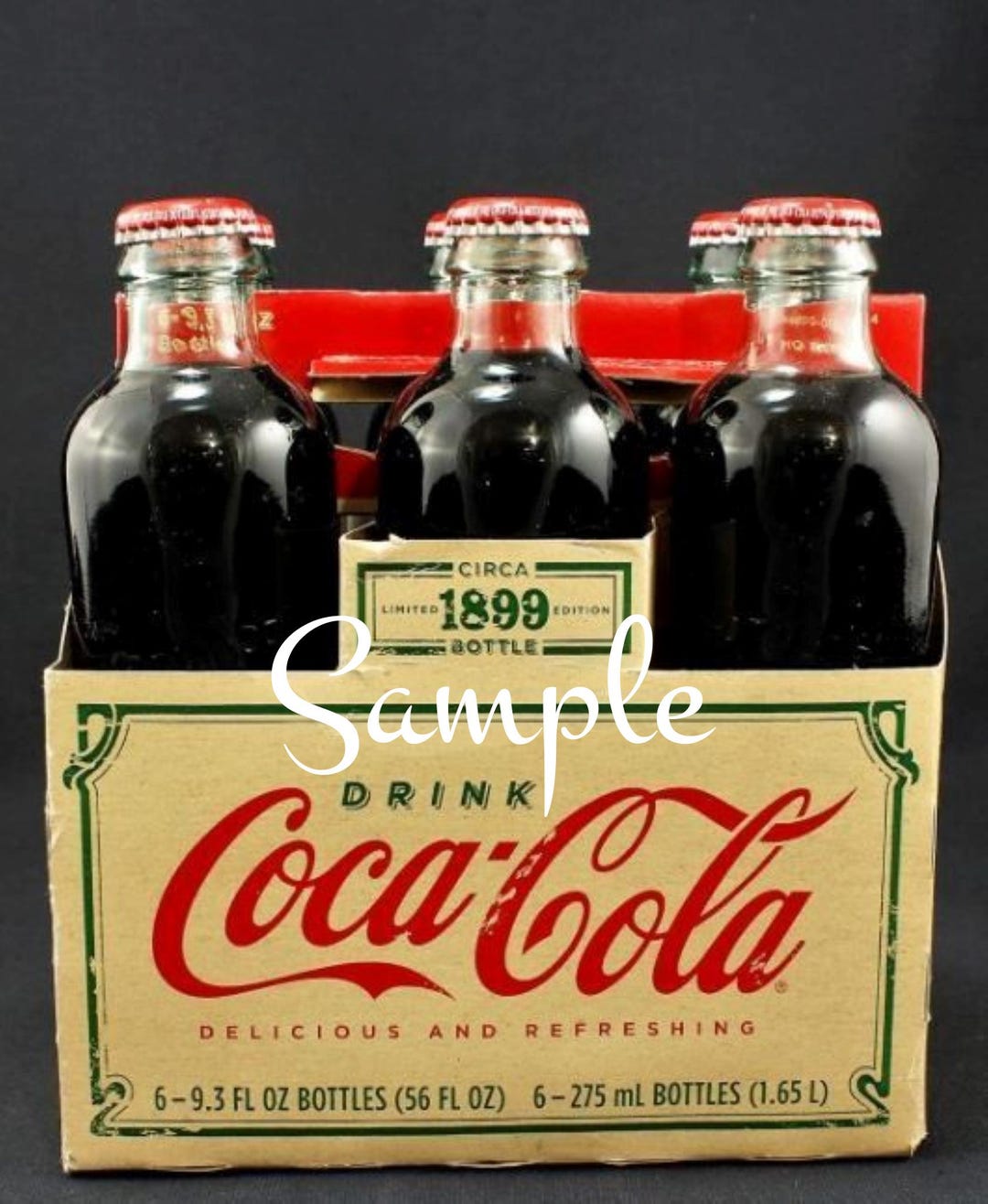 Coca-cola Vintage -fabric Art Quilt Block/panel - Coke- Retro - Bottles ...