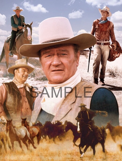 Fabric Art Quilt Block John Wayne Movie Star Hollywood 100% Cotton 0074 ...