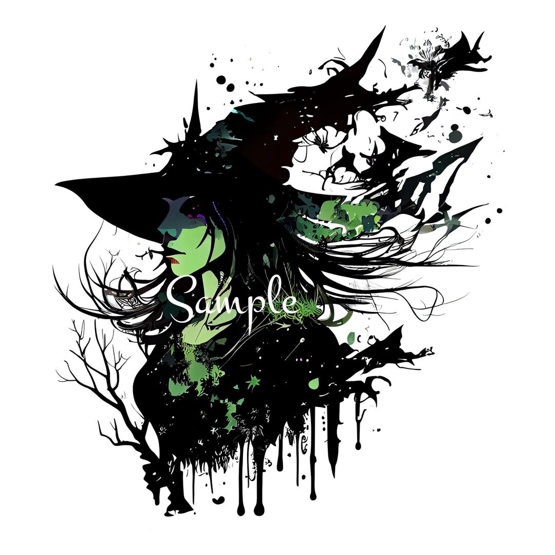 Watercolor Witch Fabric Quilt Block: Halloween Cotton Panel (8x8) - Etsy