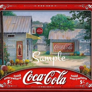 Fabric Art Quilt Block Coca-cola Vintage Collage Coke 100% Cotton 3044 ...
