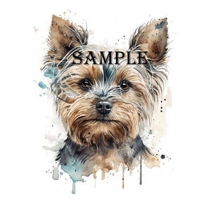 Fabric Art Quilt Block Yorkshire Terrier Watercolor Lot of - Etsy