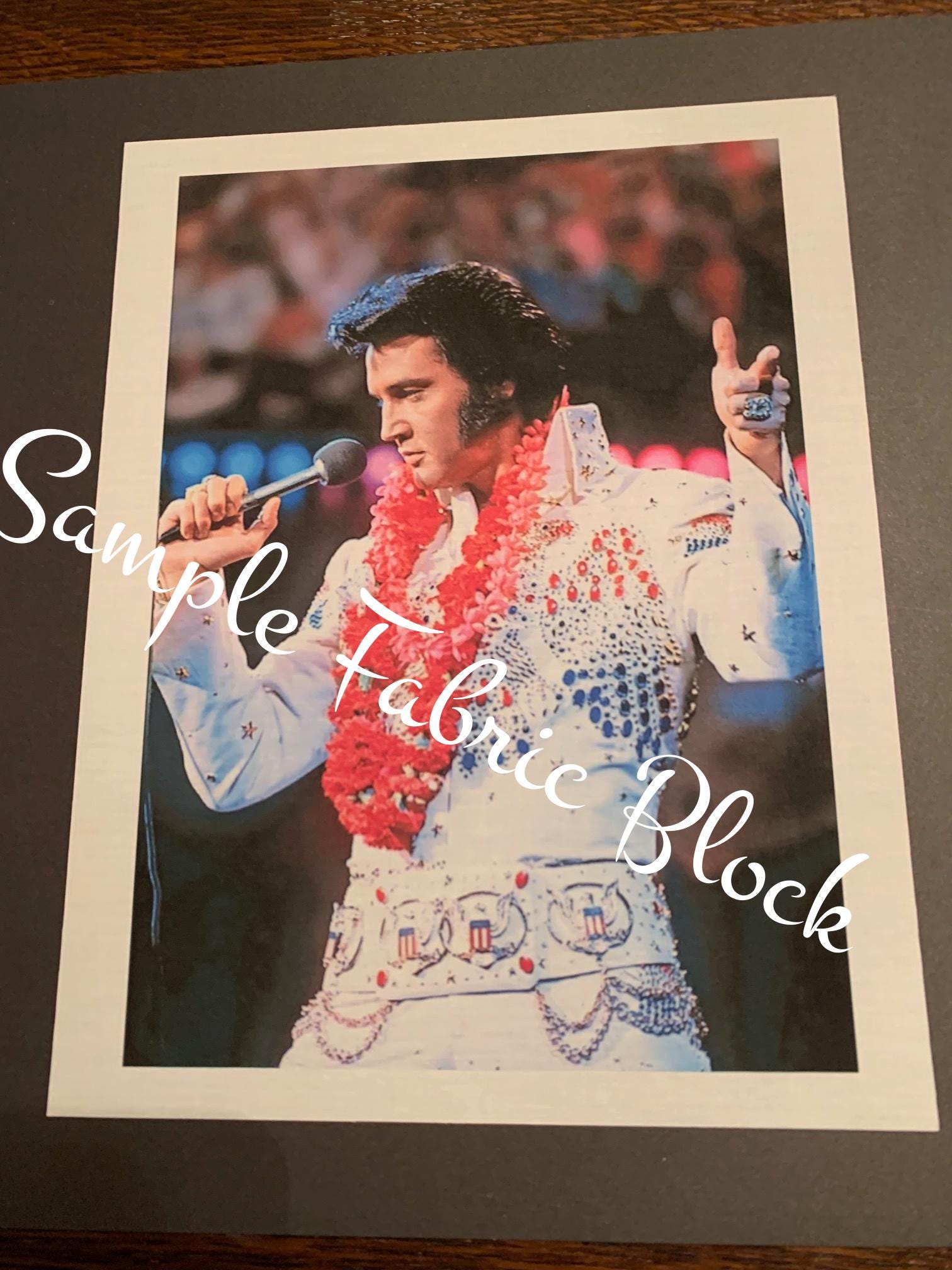 Elvis Presley - Fabric Art Quilt Block/panel - Rock & Roll - 100% ...