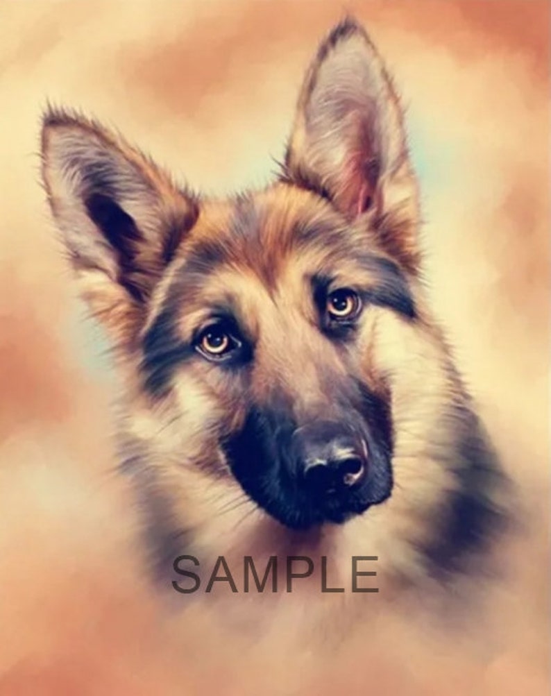 Fabric Art Quilt Block German Shepherd Dog Cotton 5248 - Etsy