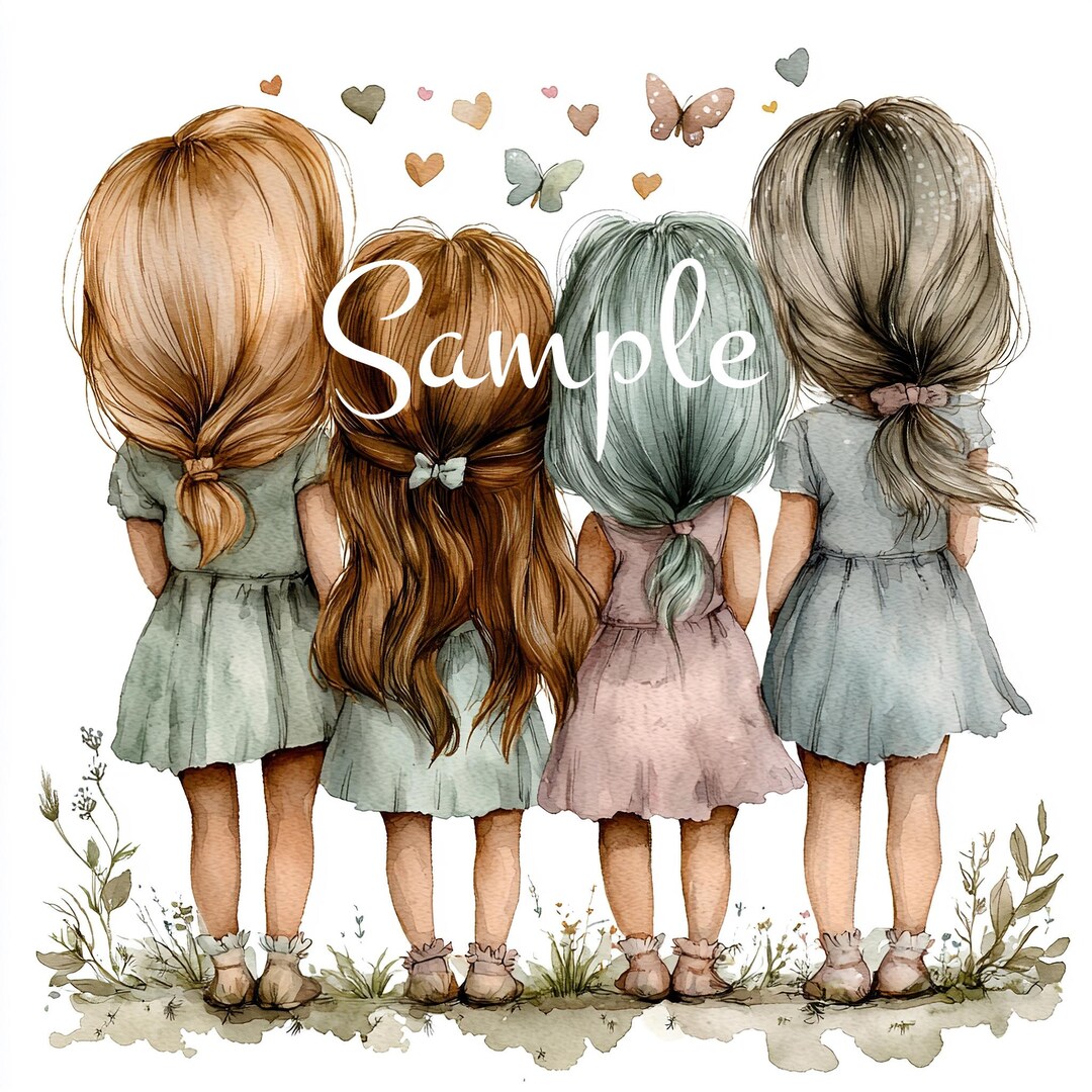 Fabric Art Quilt Block/panel - Sisters - Friends - Siblings - Cousins ...