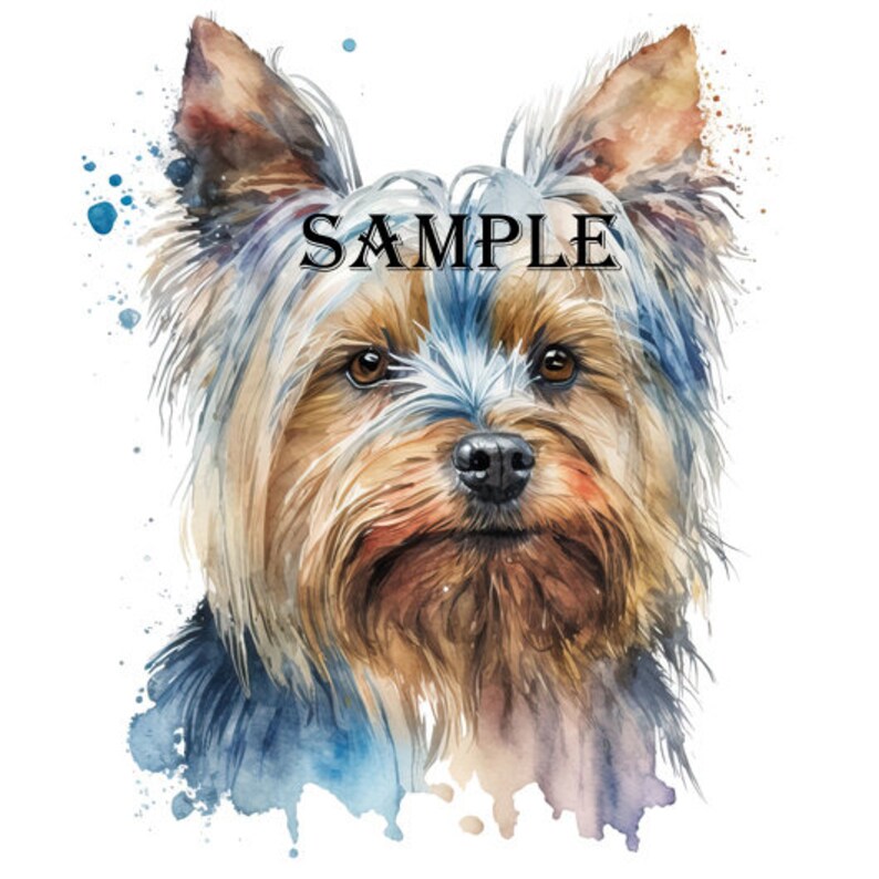 Fabric Art Quilt Block Yorkshire Terrier Watercolor Lot of - Etsy