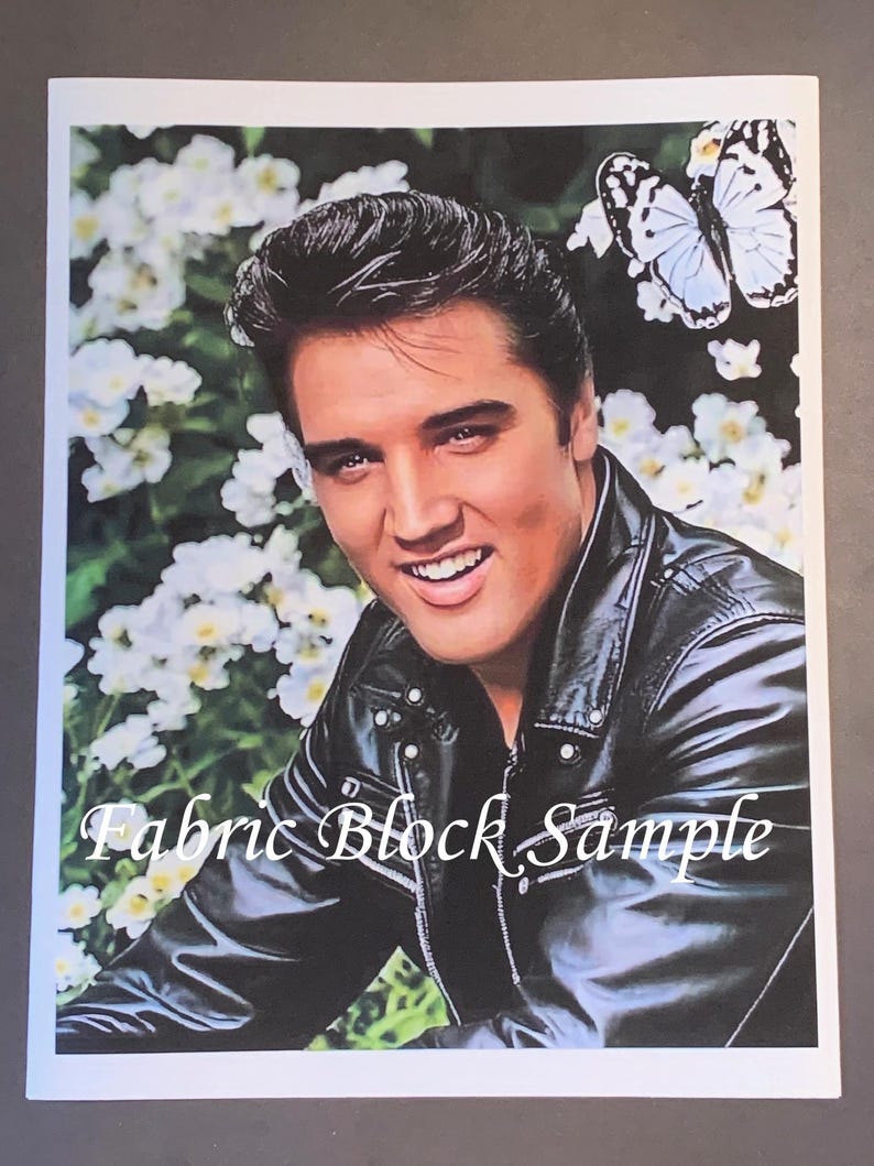 Elvis Presley- Fabric Art Quilt Block/panel - Rock & Roll - 100% Cotton ...