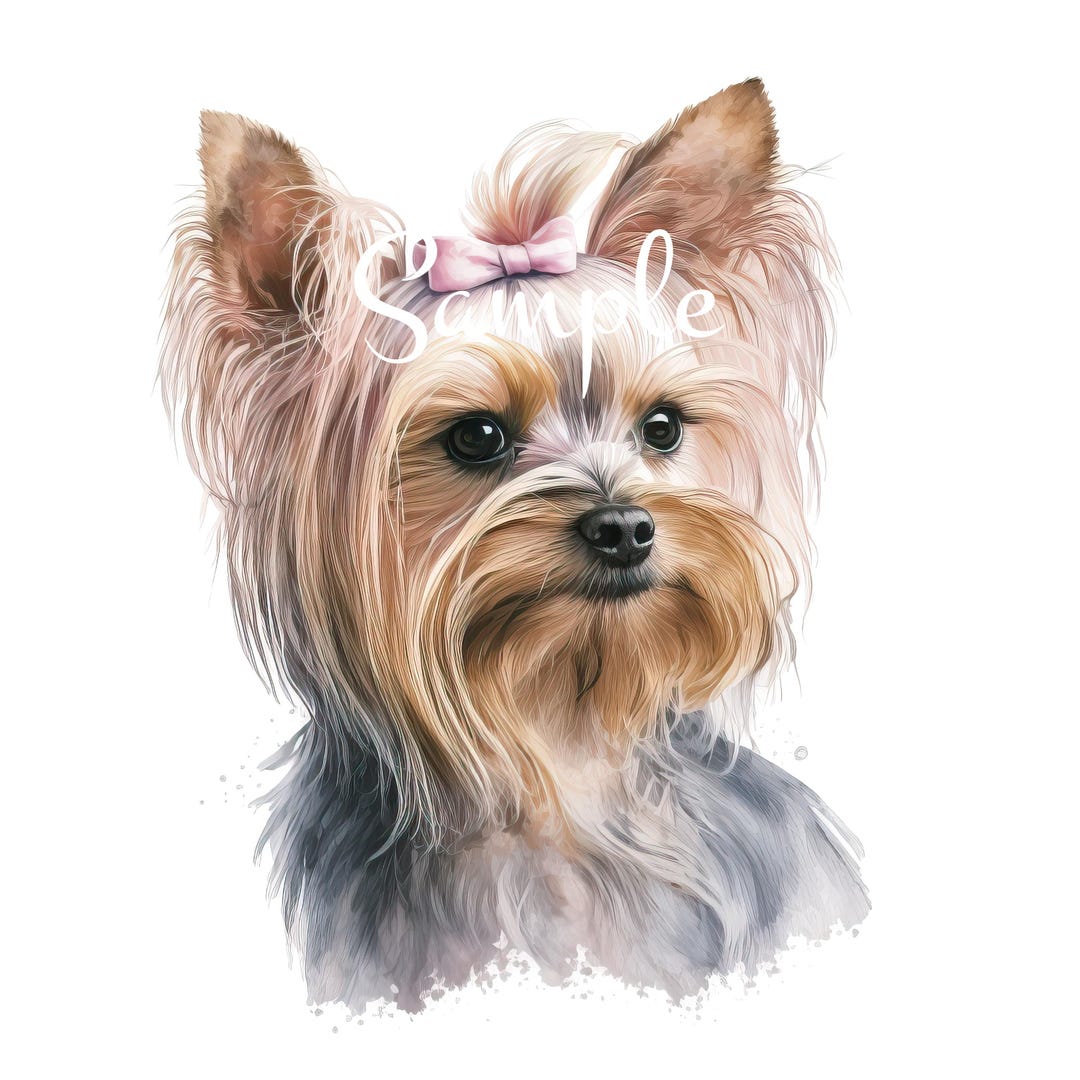 Fabric Art Quilt Block - Yorkshire Terrier - Yorkie - Dog - 8" X 8 ...