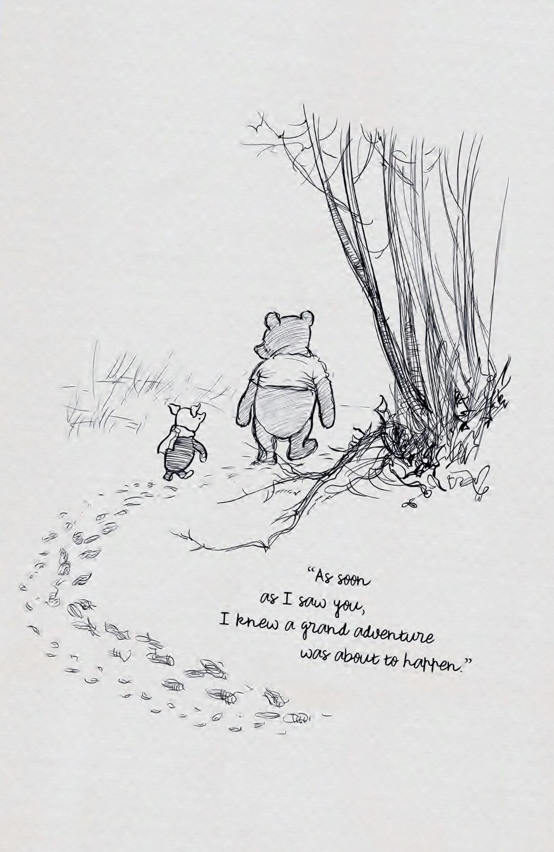 Fabric Art Quilt Block/panel - Winnie the Pooh Quote - Illustration ...