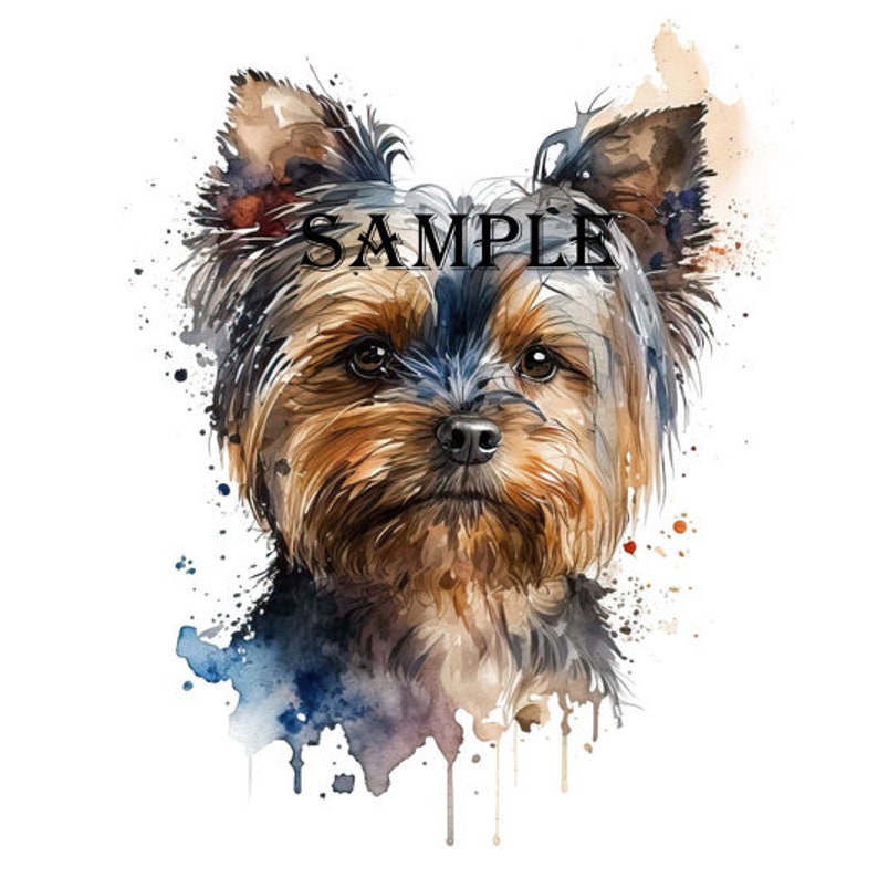 Fabric Art Quilt Block Yorkshire Terrier Watercolor Lot of - Etsy