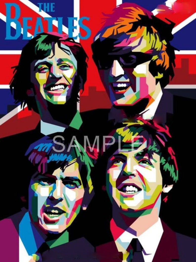 Fabric Art Quilt Block the Beatles Music Pop Art cotton 5208 - Etsy