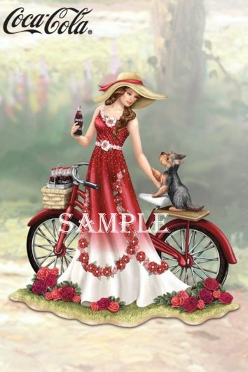 Fabric Art Quilt Block Coca-cola Vintage Ad Coke Cotton 5302 - Etsy