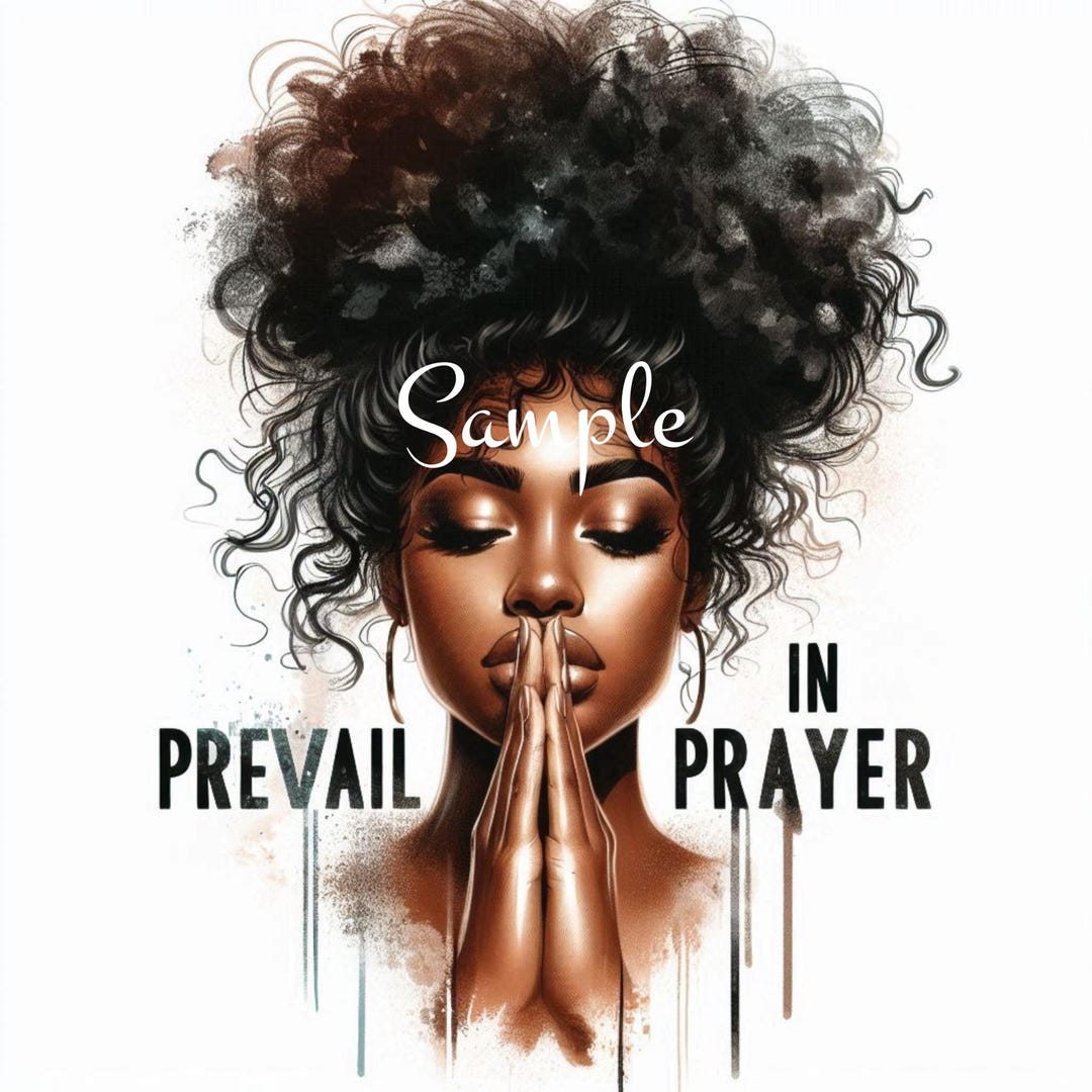 Fabric Art Quilt Block - African American - Prevail in Prayer - Sewing ...