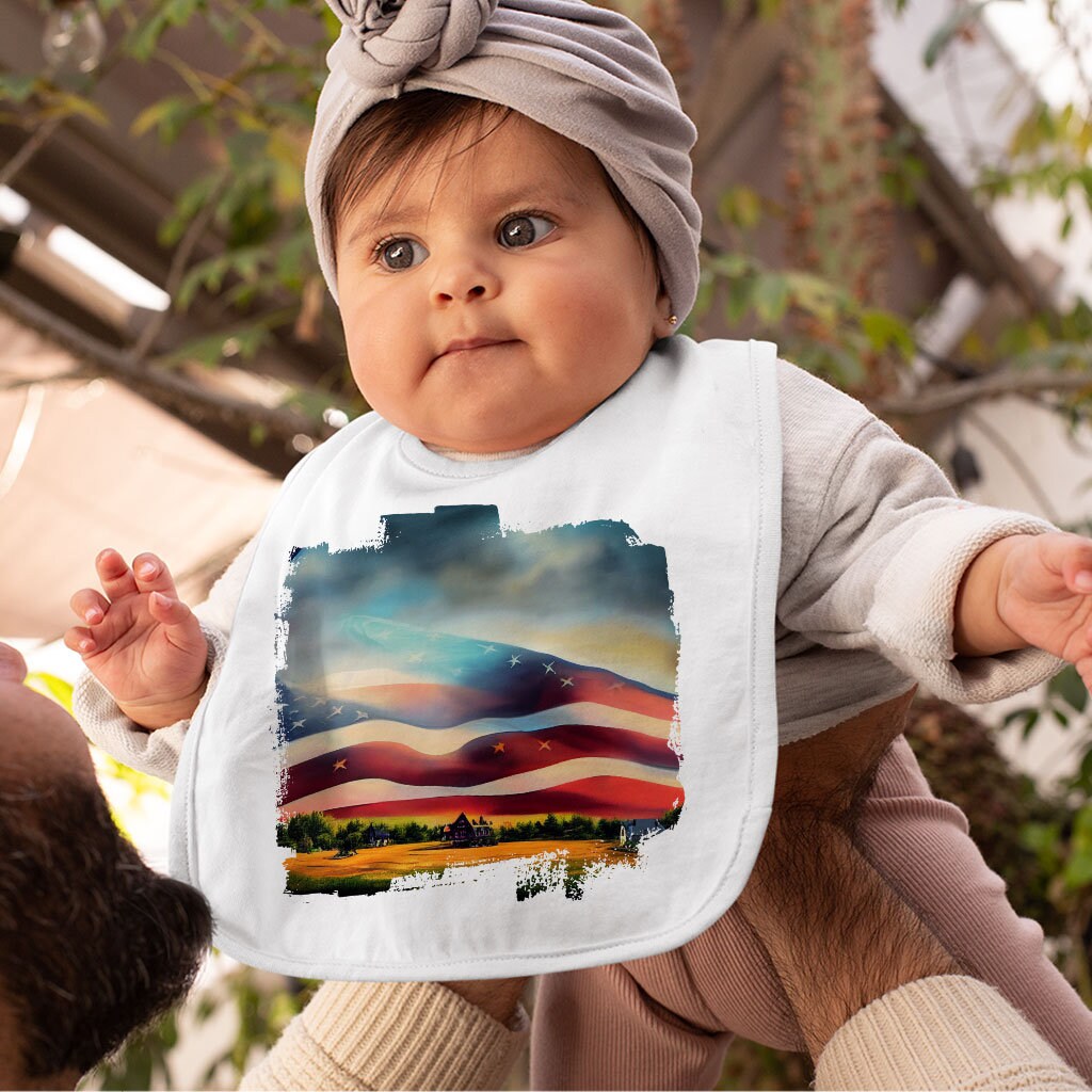Patriotic Baby Bibs USA Flag Drool Bibs I Patriotic Burp Cloths ...