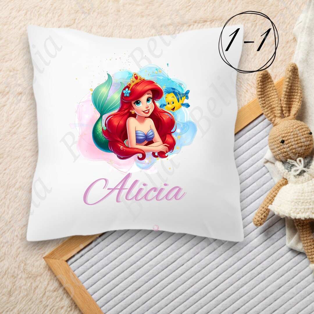 Ariel Cushion the Little Mermaid Personalized Birth or First Name ...