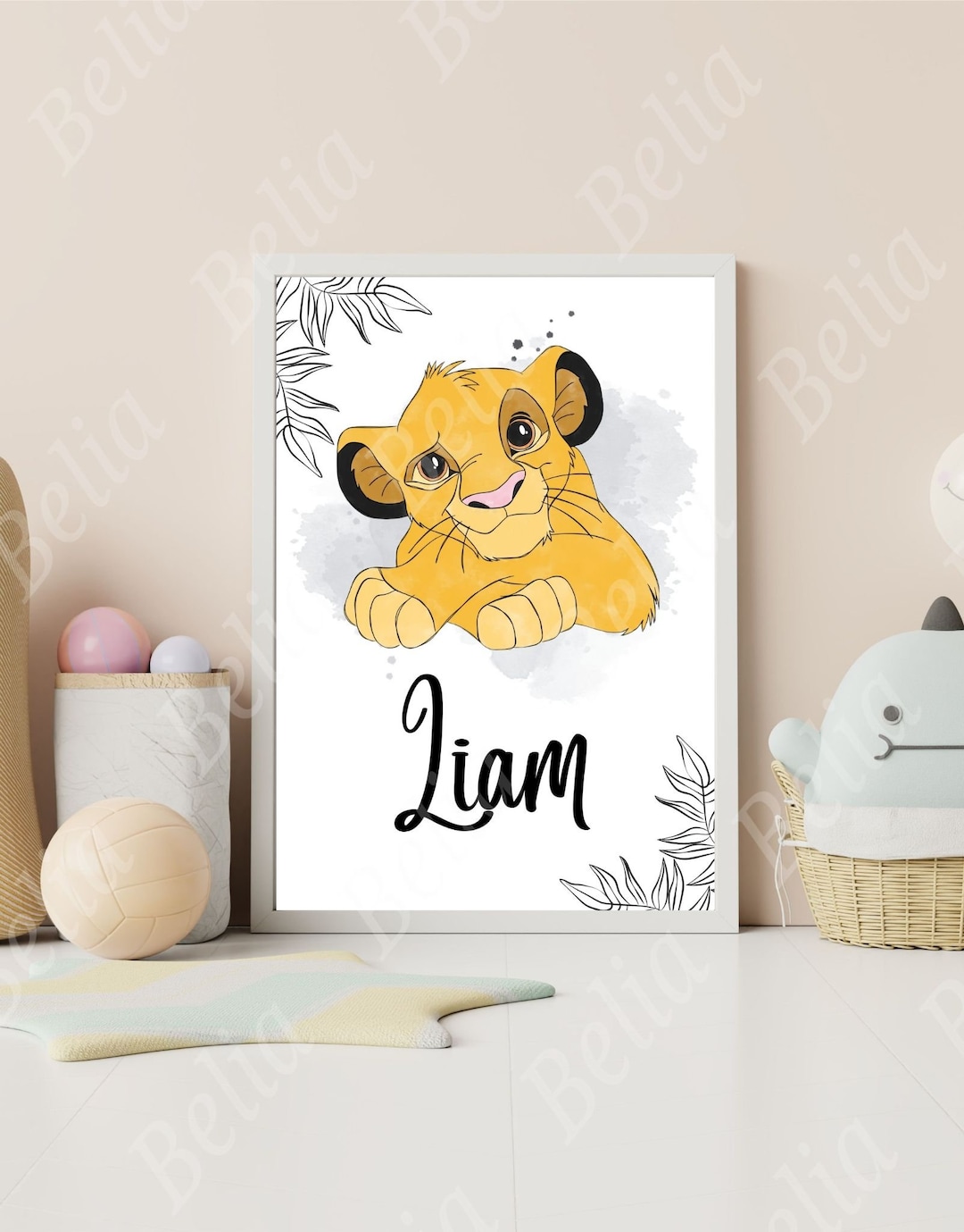 Personalized First Name Poster Simba the Lion King. - Etsy