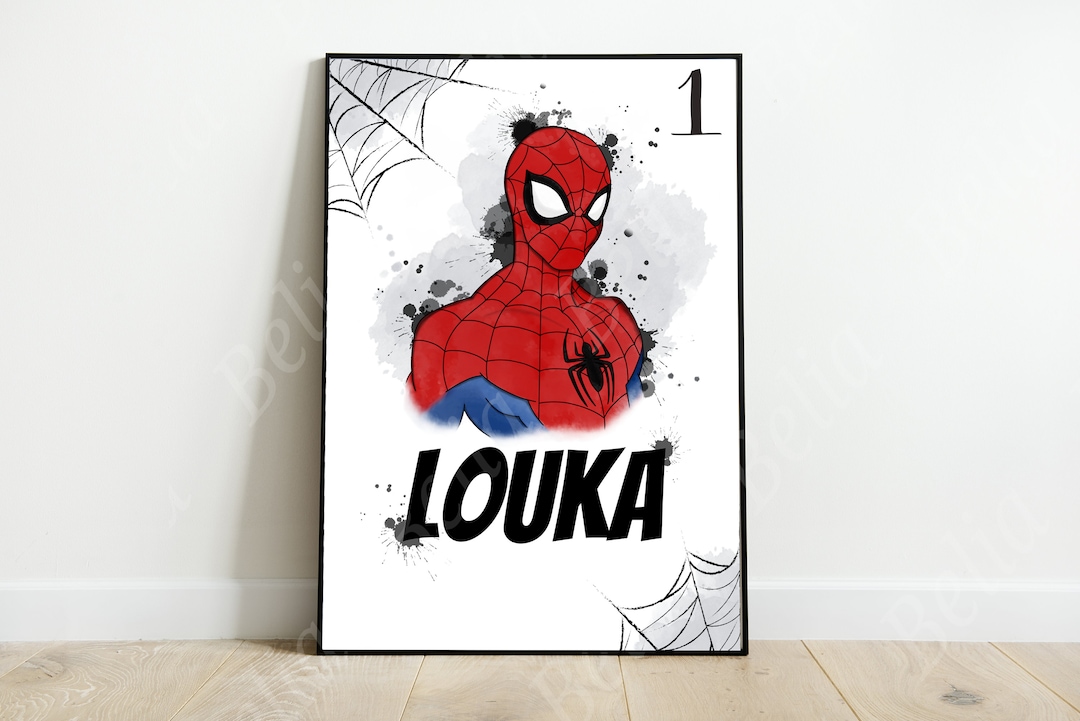 Personalized Spiderman First Name Poster. Gift. - Etsy