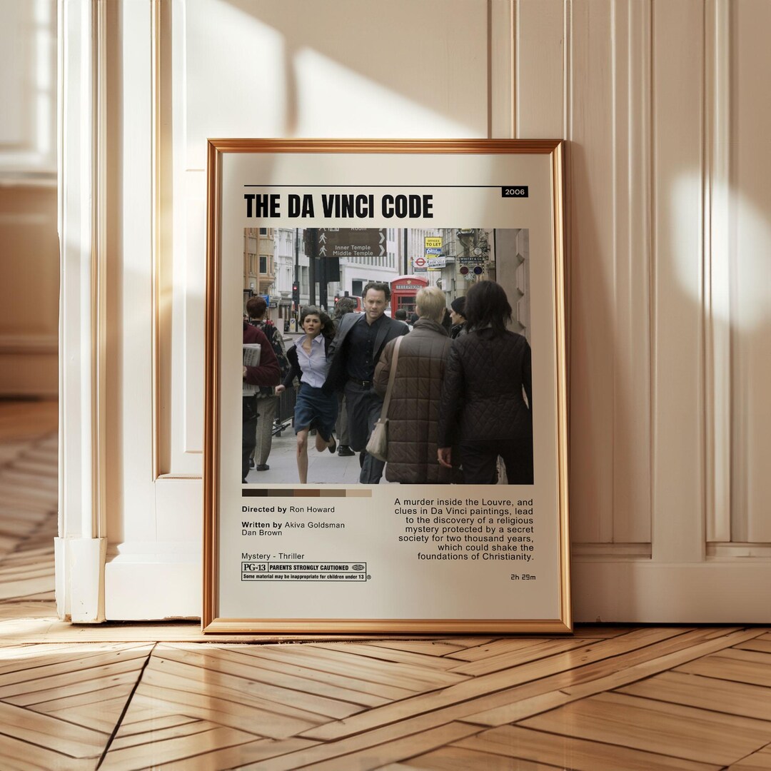 The Da Vinci Code Poster, Ron Howard, Minimalist Movie Poster, Vintage ...