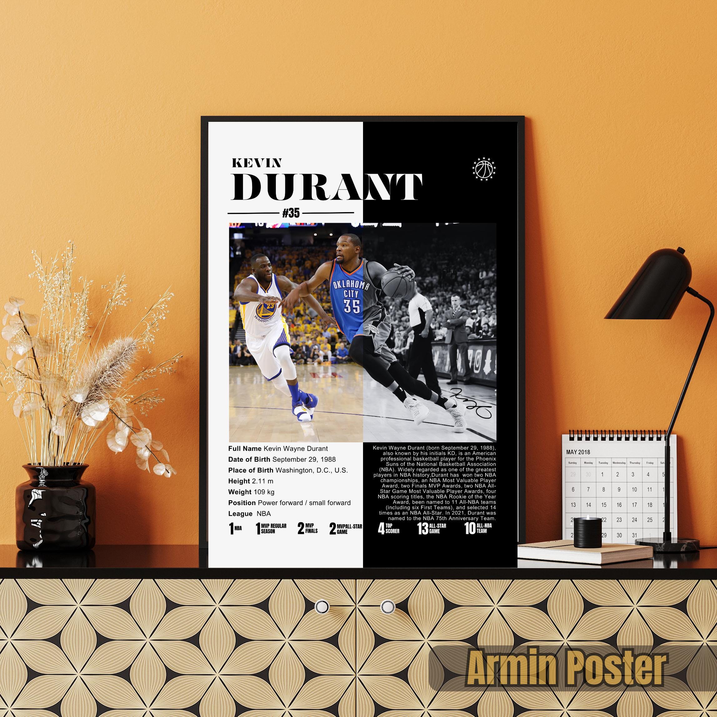 Kevin Durant Poster, Phoenix Suns Poster, NBA Poster, Sports Poster ...