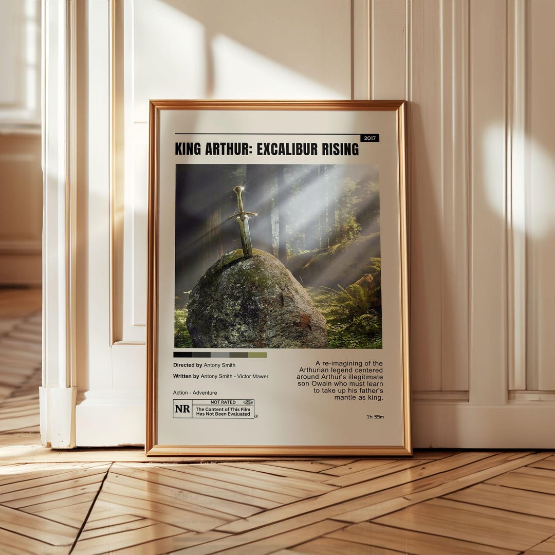 King Arthur: Excalibur Rising Poster, Antony Smith, Minimal Movie Art ...