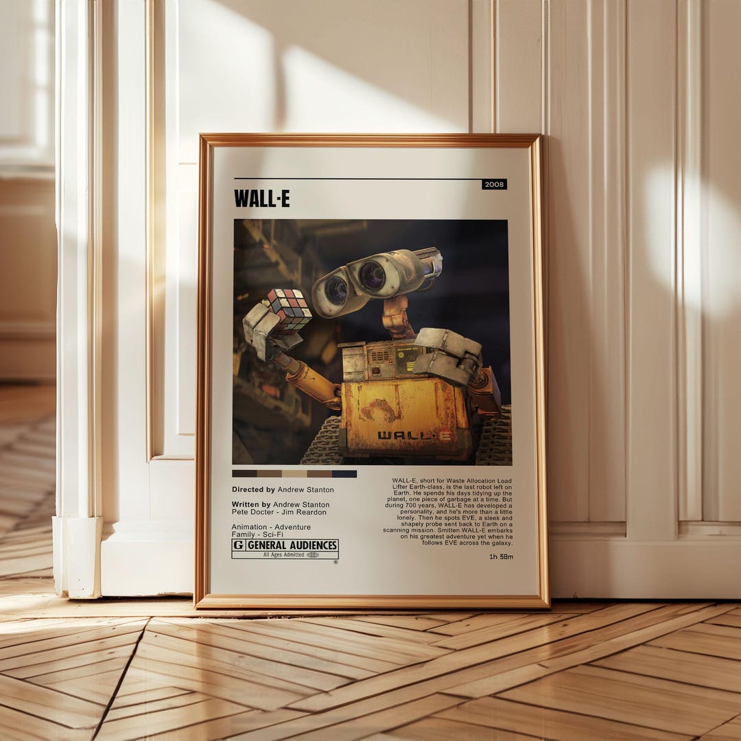WALL·E Poster, Andrew Stanton, Minimal Movie Art, Retro Movie Poster ...